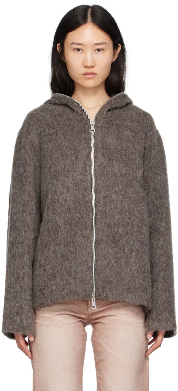 OUR LEGACY FULL ZIP HOOD Mole Mohair Our Legacy - Full Zip Hood